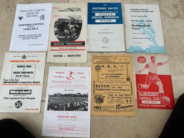 VINTAGE FOOTBALL PROGRAMMES from the 1960s , lower leagues Division 2 3 ...