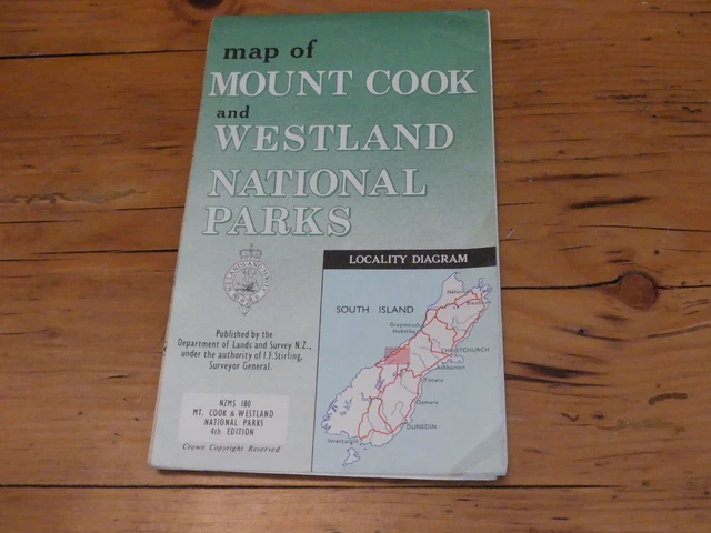 MAP OF MOUNT Cook and Westland National Parks - Neuseeland New Zealand ...