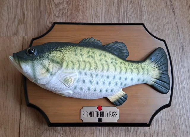 BIG MOUTH BILLY Bass Singing Animated Fish Gemmy 1999 Read Description ...