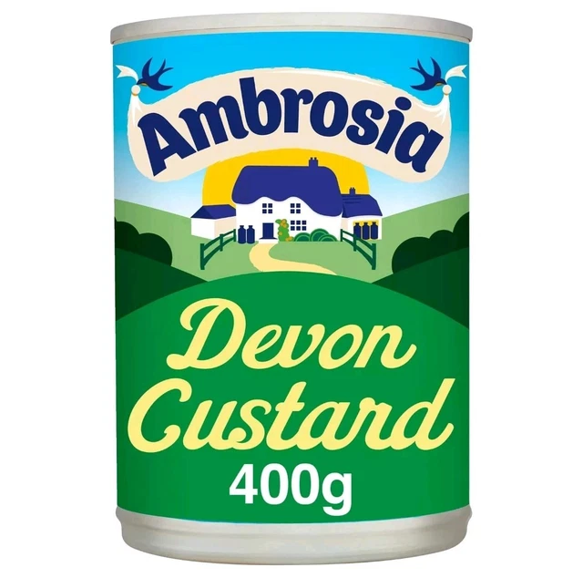 12 X AMBROSIA Devon Custard - Ready to Serve (400g each) 12 Tins Expire ...
