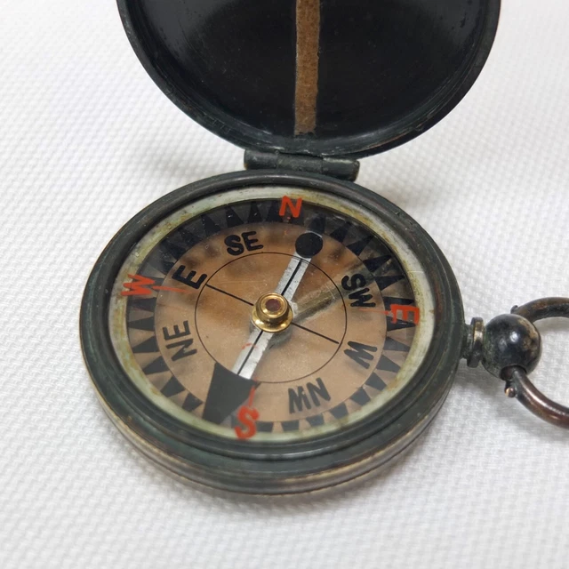 FRANCIS BARKER MICA DIAL COMPASS c.1877 BRITISH MILITARY ANTIQUE BOER ...
