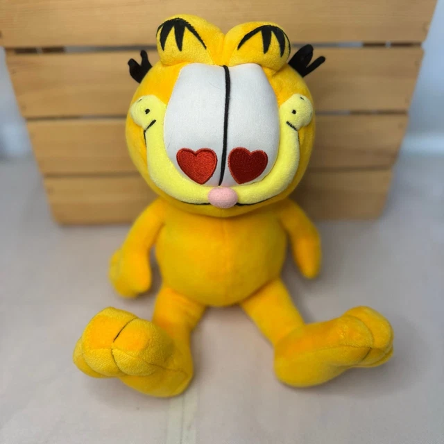GARFIELD TEDDY BEAR Plush Heart Eyes Nickelodeon Collectors £20.00 ...