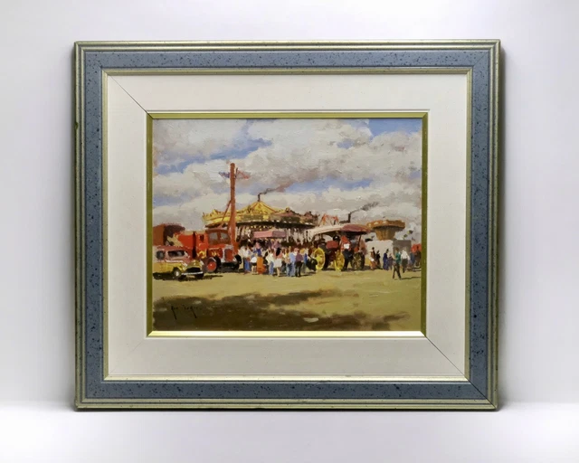 ORIGINAL OIL PAINTING ‘Steam Fair’ By Highly Acclaimed British Artist ...