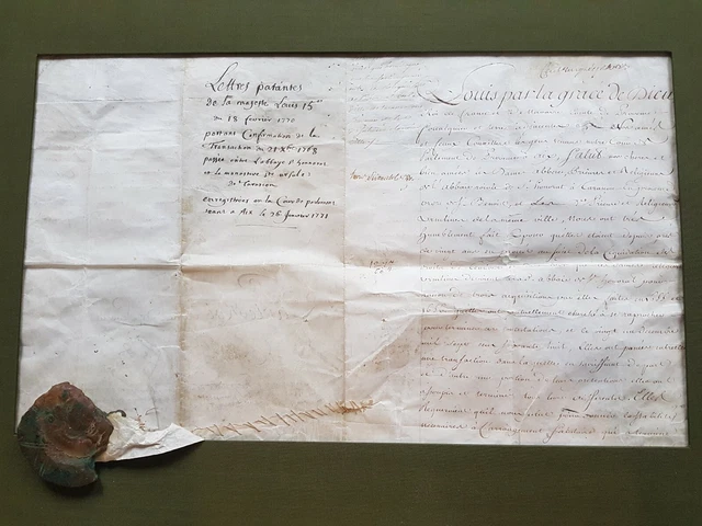 BEAUTIFUL AND RARE Original Handwritten Letter Signed By Louis Xv 18 ...
