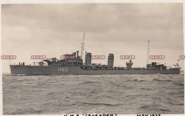 ROYAL NAVY RP Postcard. HMS "Crusader" Destroyer. HMCS Ottawa. Sunk by ...