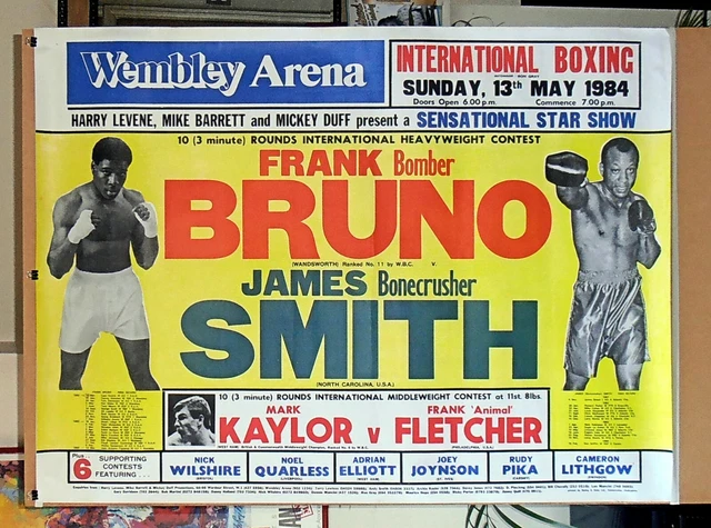 FRANK BRUNO VS. JAMES 'BONECRUSHER' SMITH Original Billboard Boxing ...