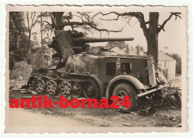 FOTO WH SOLDAT Panzer Tank Frankreich Bunkerflak Halbkette 8,8cm Sd.Kfz. G276 EUR 3,99 - PicClick DE