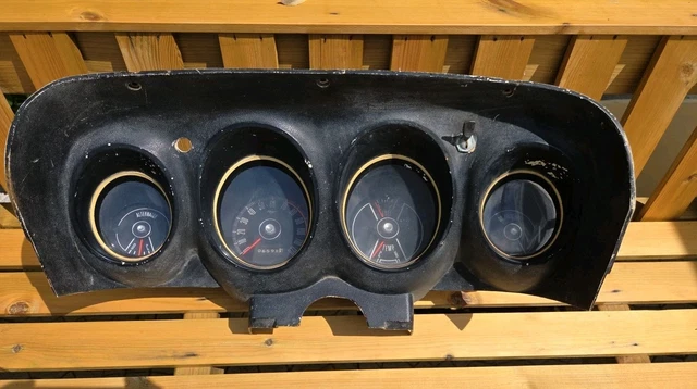 FORD MUSTANG 1969-70 Mach 1 Instrument Binnacle Dashboard Gauges Speedo ...
