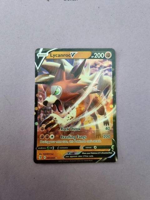 POKÉMON TCG LYCANROC v Evolving Skies Ultra Rare Card 091/203 £1.13 ...