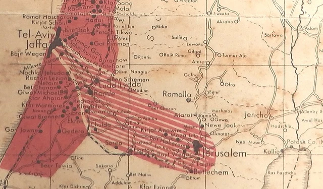 1937 MAP OF Palestine According Peel Commission Partition Plan Jewish ...