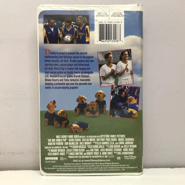 AIR BUD 3 World Pup VHS Disney Video Tape Dog Soccer Movie Kids Family ...