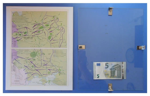 GERMAN INVASION MAP, Russia USSR Communism: picture glass frame cm ...