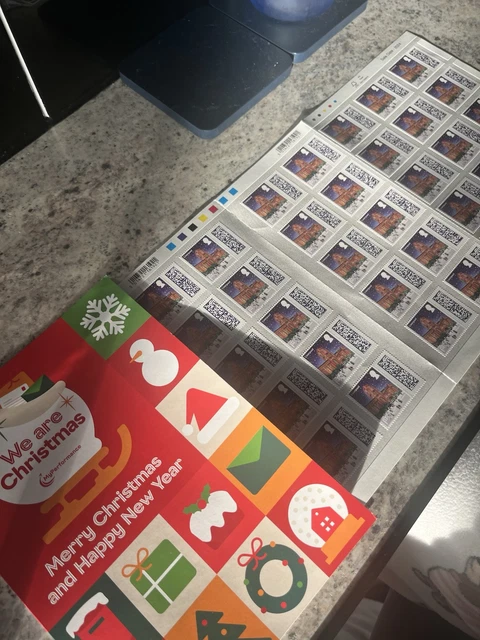 ROYAL MAIL CHRISTMAS 2024 1st Class Stamps Sheet Barcoded, 49 in pack £ ...