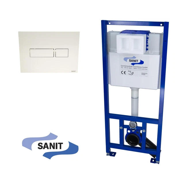 VORWANDELEMENT WC SANIT Spülkasten mit Drückerplatte Trockenbauelement ...