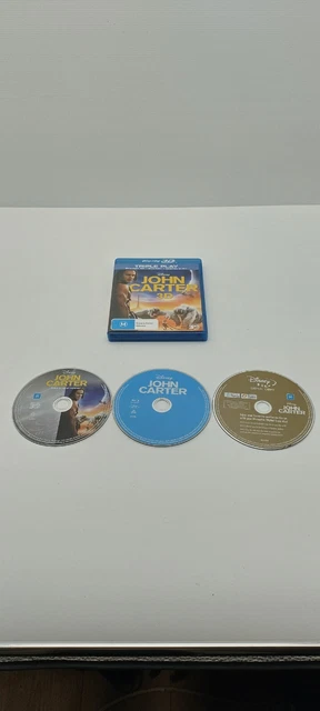 JOHN CARTER (BLU-RAY/DVD, 2012, 3-Disc Set, 3D/2D) $14.99 - PicClick AU