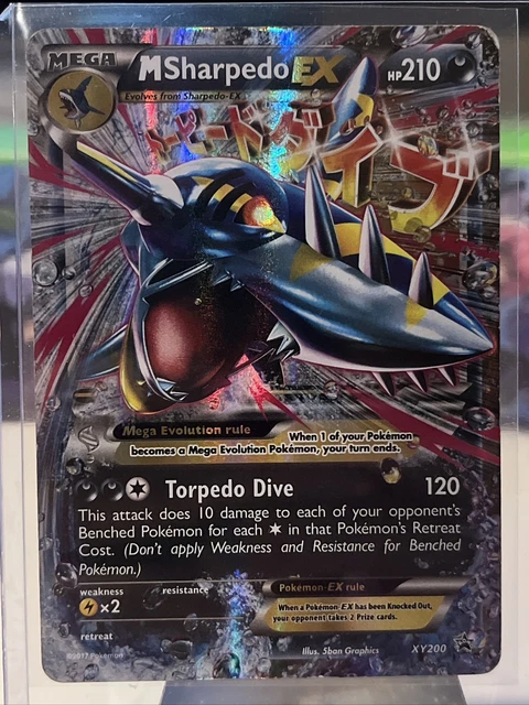 POKÉMON TCG MEGA Sharpedo-EX XY Black Star Promos XY200 Holo Promo MP ...