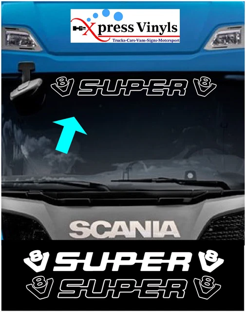 SCANIA SUPER WINDSCREEN decal. Scania V8 truck sticker graphic £11.99 ...