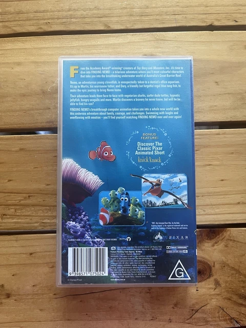 FINDING NEMO VHS Video Tape Walt Disney Pictures Pixar $15.95 - PicClick AU