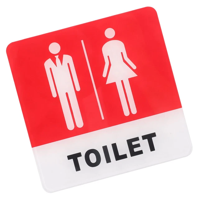 SIGNALISATION DE SALLE Bain Panneau Guidage Des Toilettes Plaque Signe ...