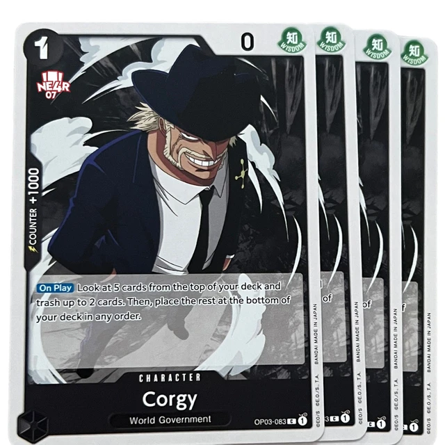 ONE PIECE CARD pillars of strength Eng Op03-083 Corgy C set x 4 EUR 1,00 - PicClick IT