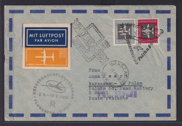 POSTA AEREA POSTA aerea DDR Lipsia Varsavia Polonia 1960 EUR 24,00 ... POSTA AEREA POSTA aerea DDR Lipsia Varsavia Polonia 1960 EUR 24,00 ...