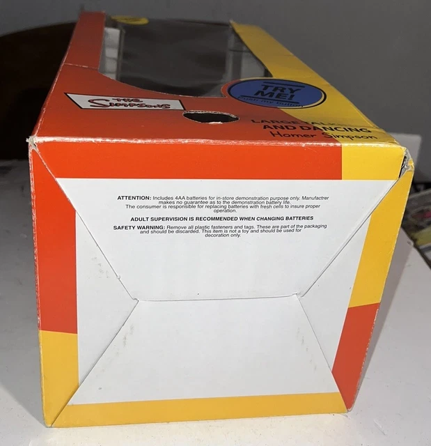 THE SIMPSONS LARGE Talking And Dancing Homer Simpson Vintage In Box NIB ...