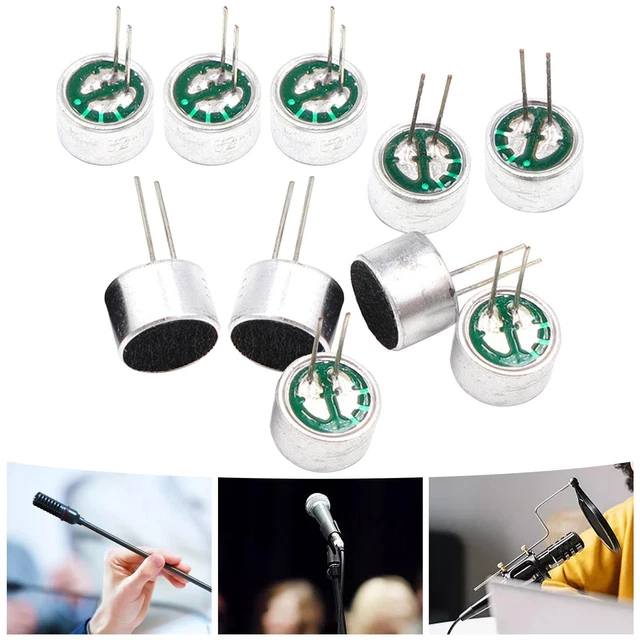ALUMINUM ELECTRET MICROPHONE Mini Electret Microphone with 2-Pin Pickup ...