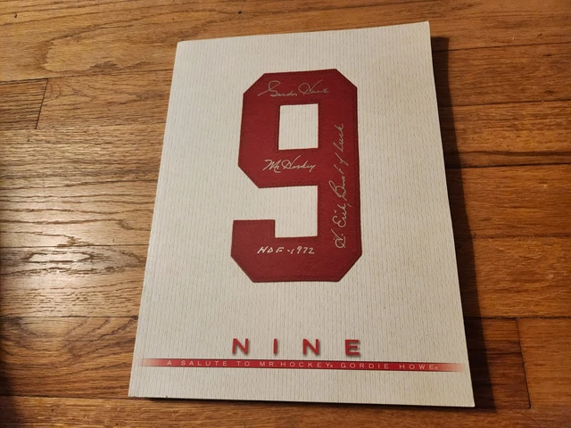 GORDIE HOWE SIGNED Nine A Salute to Mr. Hockey Detroit Red Wings HoF ...