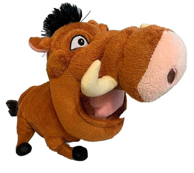 DISNEY THE LION King Pumba Pumbaa Hog Plush Stuffed Soft Toy Hasbro 9 ...