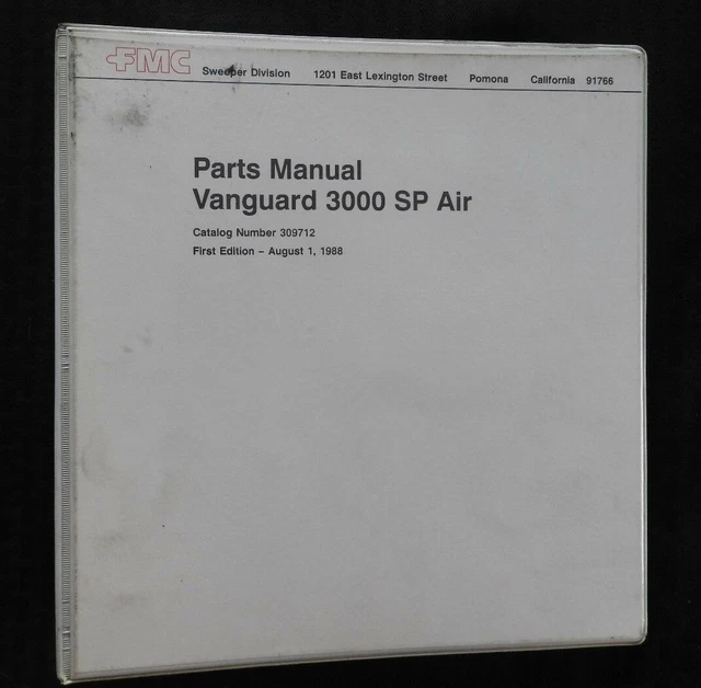 FMC VANGUARD 3000 SP AIR SERIES STREET SWEEPER Balai Parts Catalogue ...