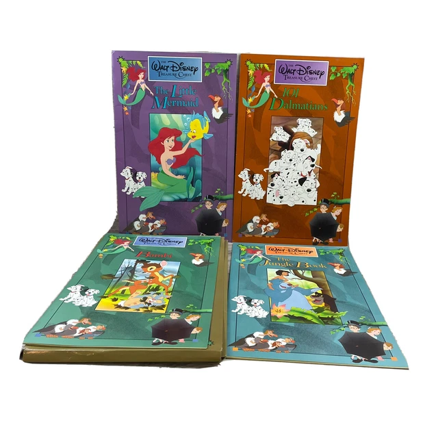 THE WALT DISNEY Treasure Chest 1991 Four large Books Classic Titles 17 ...
