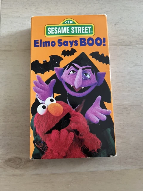 SESAME STREET ELMO Says Boo! VHS Tape Movie Children Toddler AS IS ...