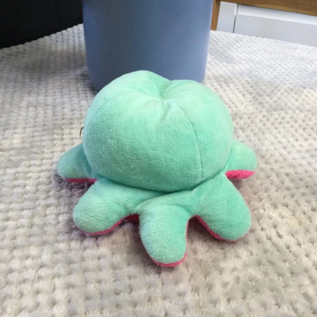 TEE TURTLE REVERSIBLE Octopus Plushie Pink & Turquoise. £5.45 - PicClick UK