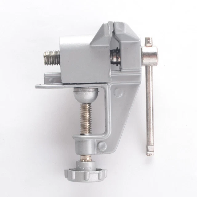 CLAMP-ON TABLETOP VISE Mini Bench Vise Table Swivel Lock Clamp Craft ...