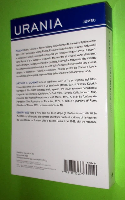 URANIA JUMBO N. 49 Rama Ii Arthur Clarke Gentry Lee Ed. Mondadori ...