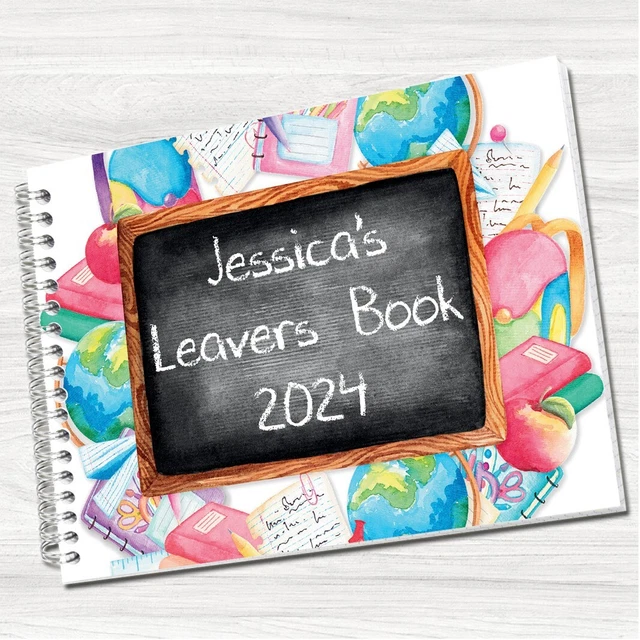 A5 NOTEBOOK SCHOOL Leavers Book Personalised A5 Leavers Book Chalk ...