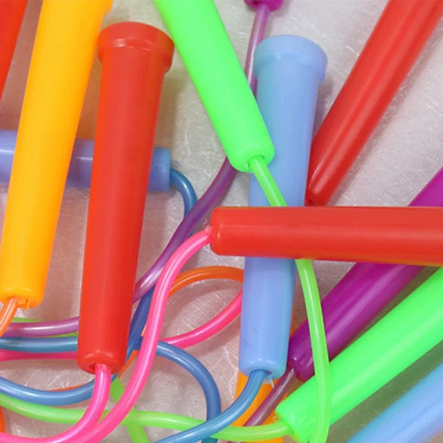20 PCS PVC Jumping Ropes Plastic Handle Skipping Ropes Portable Fitness ...