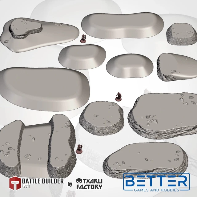 CLASSIC HILLS, 3D printed Tabletop Wargame Terrain Scenery, 10mm 15mm ...