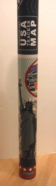 SCRATCH-OFF USA TRACKER Map By Streamlined Imagined £5.94 - PicClick UK