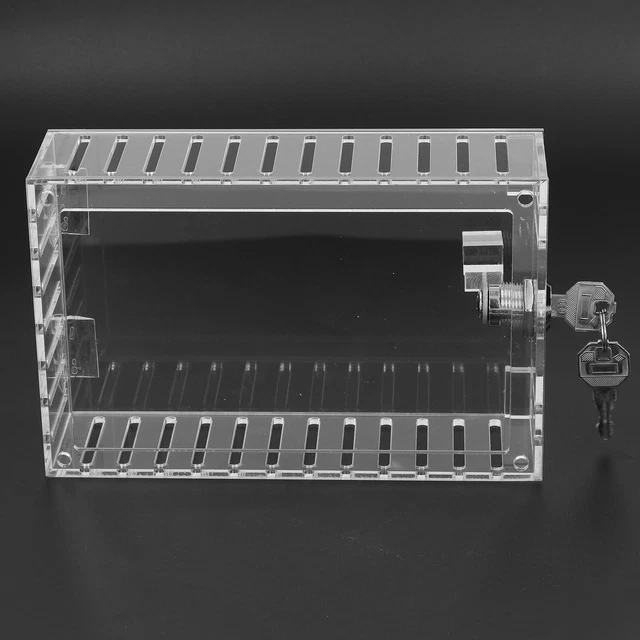 THERMOSTAT LOCK BOX With 2 Keys Clear Acrylic Plastic Cover Large Guard ...