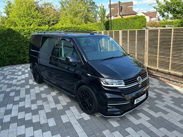 VW TRANSPORTER T6.1 Kombi Crew Van SWB in Black with Leather £44,999.00 ...