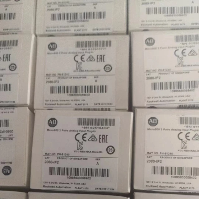 2021-2023 NEW ALLEN-BRADLEY 2080-IF2 Micro800 2 Point Analog Input Plug ...