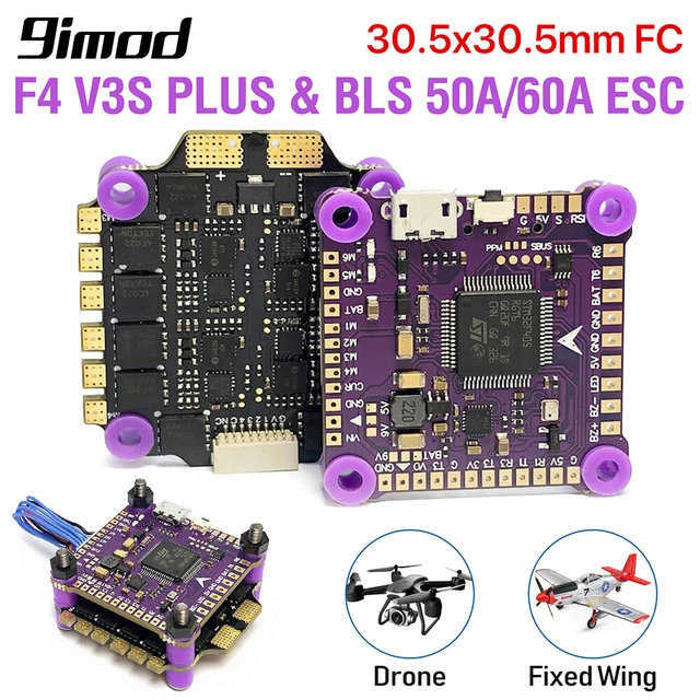 RC F4 V3S PLUS Flight Control BetaFlight 4in1 50A/60A ESC Stack for RC ...