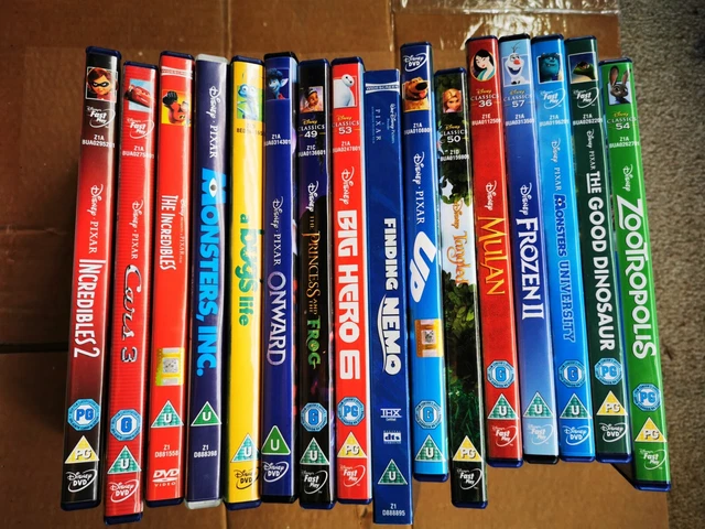 DISNEY PIXAR ANIMATION DVD Film Bundle Frozen Onward Bugs Life ...