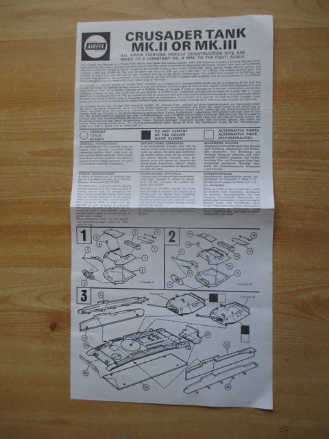 1/76 SCALE AIRFIX MODEL KIT A210V: CRUSADER TANK Mk. 11 or Mk. 111 EUR ...