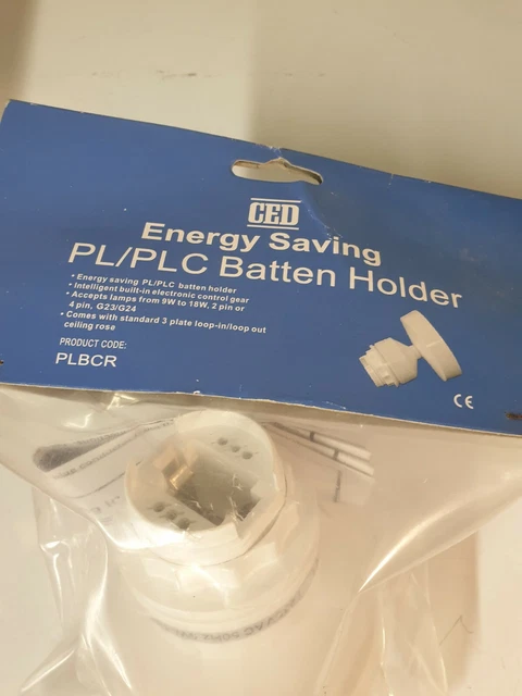 CED ENERGY SAVING Pendant Light Fitting PL/PLC batten holder 9w-18w - 2 ...
