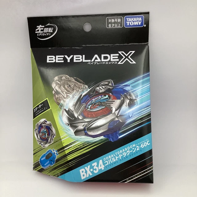 BEYBLADE X BX-34 Cobalt Dragoon 2-60C Takara Tomy NEUF Expédition le ...