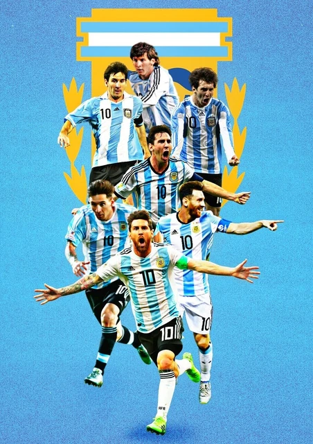 LIONEL MESSI ARGENTINA World Cup 2022 The GOAT Photo POSTER PRINT ART ...