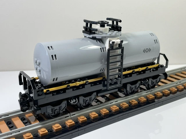 LEGO MOC OIL Tanker Train Carriage 12V 9V Town City Trains $109.95 ...