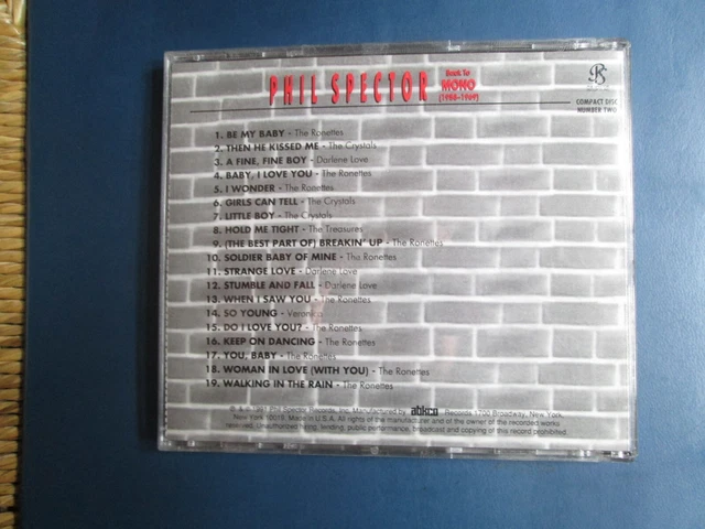 PHIL SPECTOR BACK To Mono (1958-1969) disque deux seulement rare CD ...